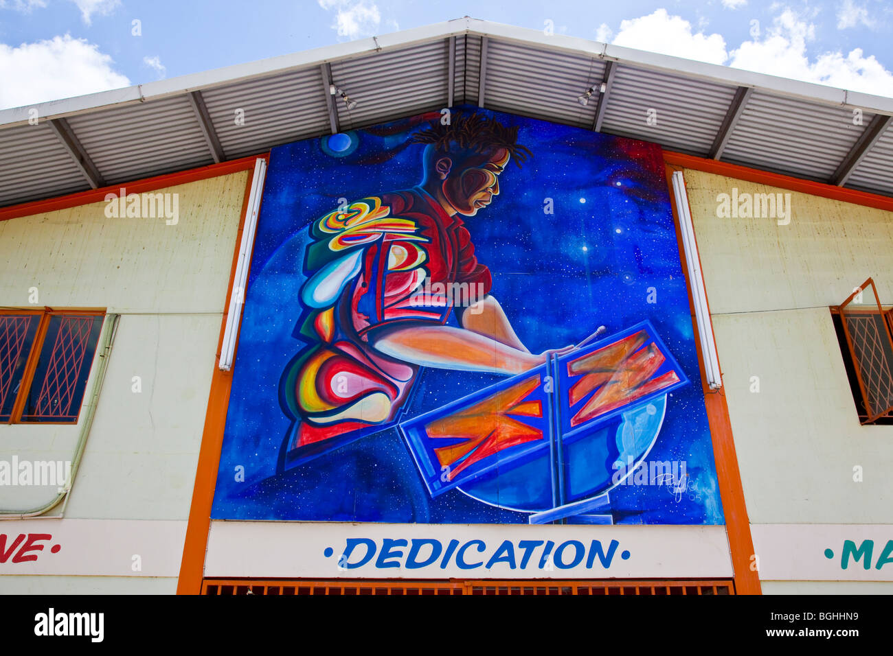 Trinidad All Stars Steel Orchestra, Port of Spain, Trinidad Stock Photo ...