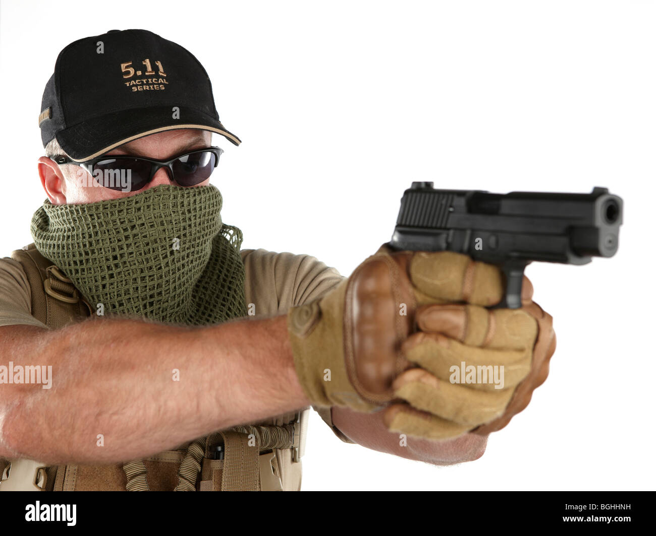 Soldier with weapon Stock Photo - Alamy