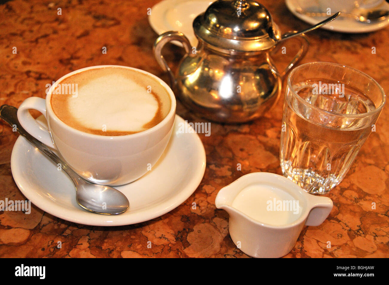 Cappuccino, Cafe Demel, Vienna, Austria Stock Photo - Alamy