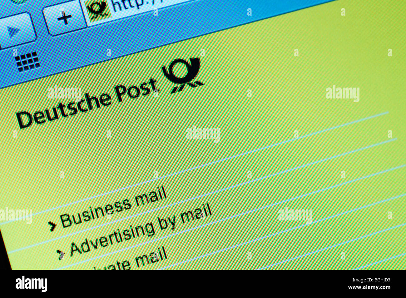 Deutsche Post (German Post Office) website Stock Photo - Alamy