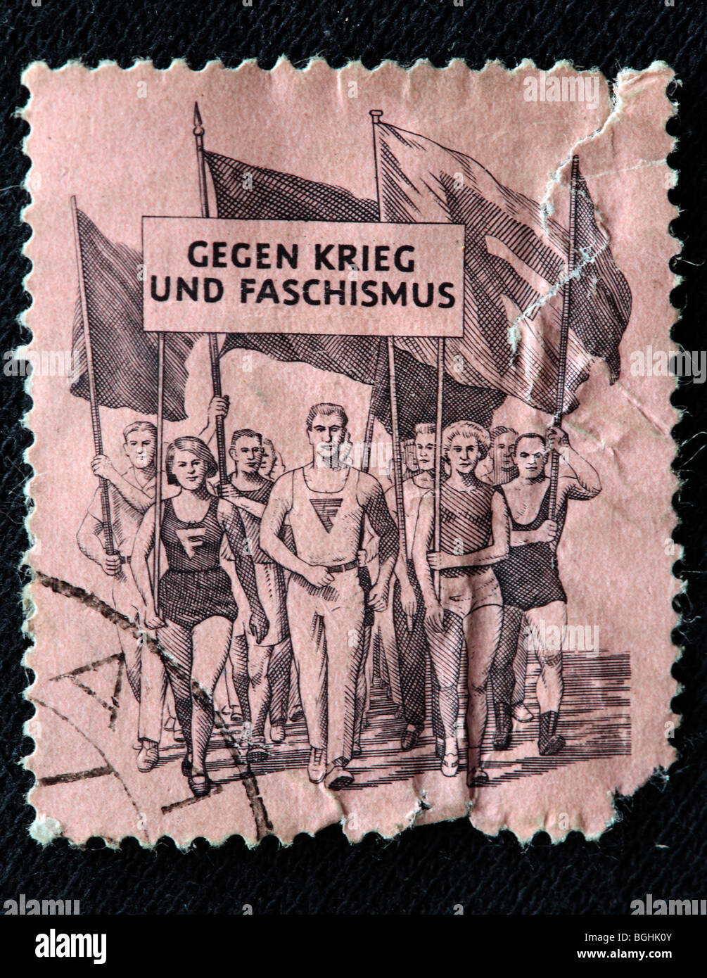 Anti war propaganda, postage stamp, DDR (German democratic republic ...