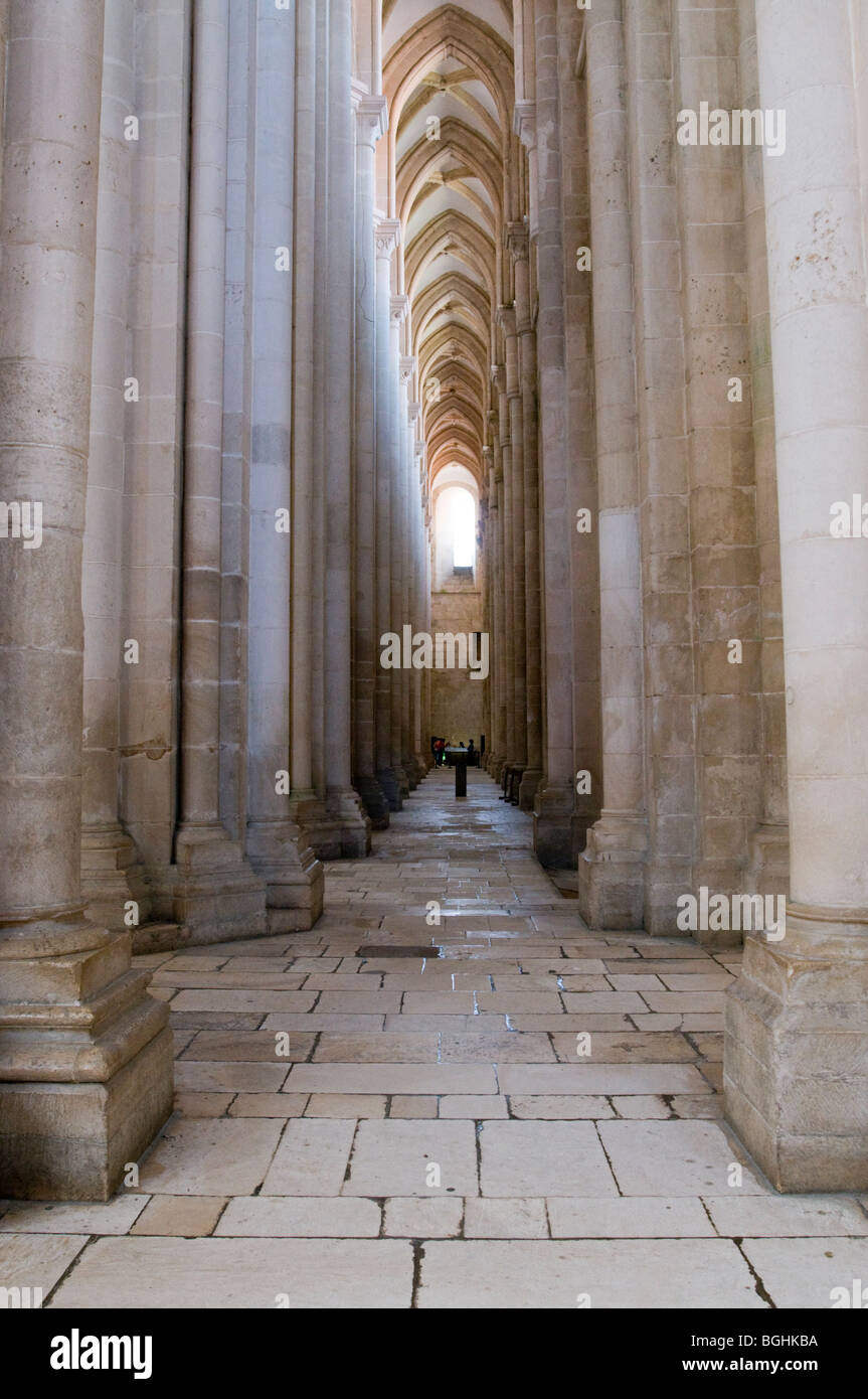 church of the Santa Maria Monastery of Alcobaça, in Portugal Stock ...