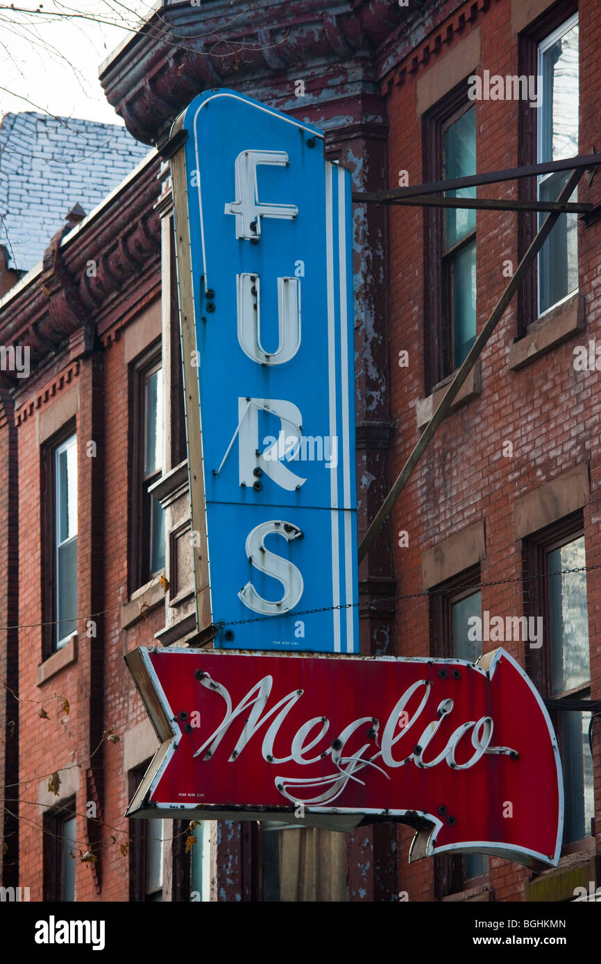 Vintage Furs Shop Sign in Philadelphia, Pennsylvania Stock Photo - Alamy