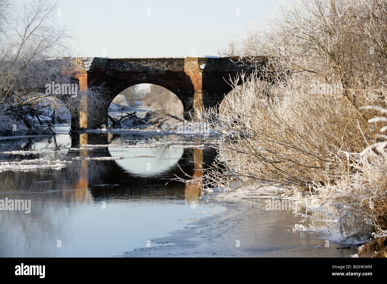Village of Holt, Wales. Picturesque view of the 14th century medieval ...