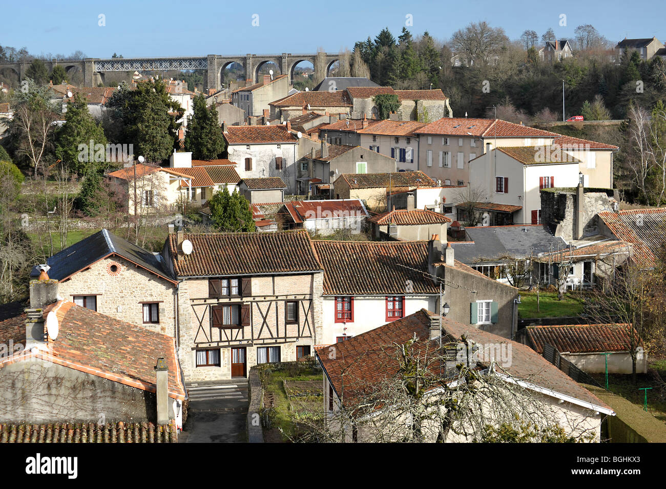 Medieval Quarter in Parthenay Deux-Sevres France Stock Photo - Alamy