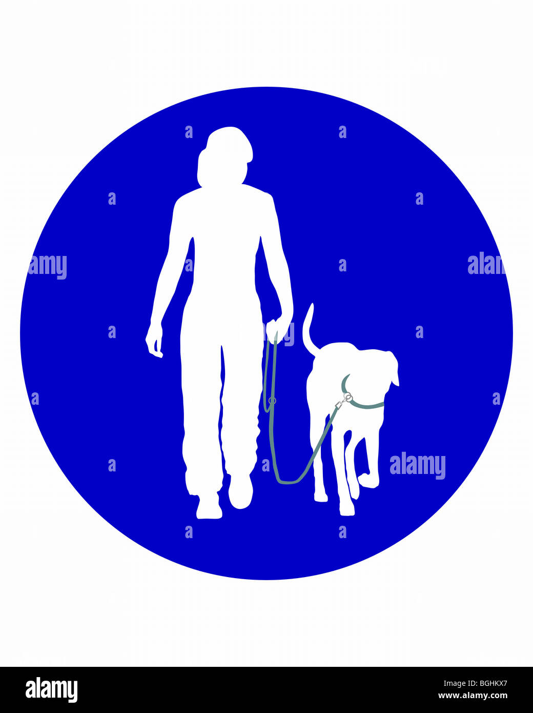 Traffic sign for people with dogs Stock Photo - Alamy