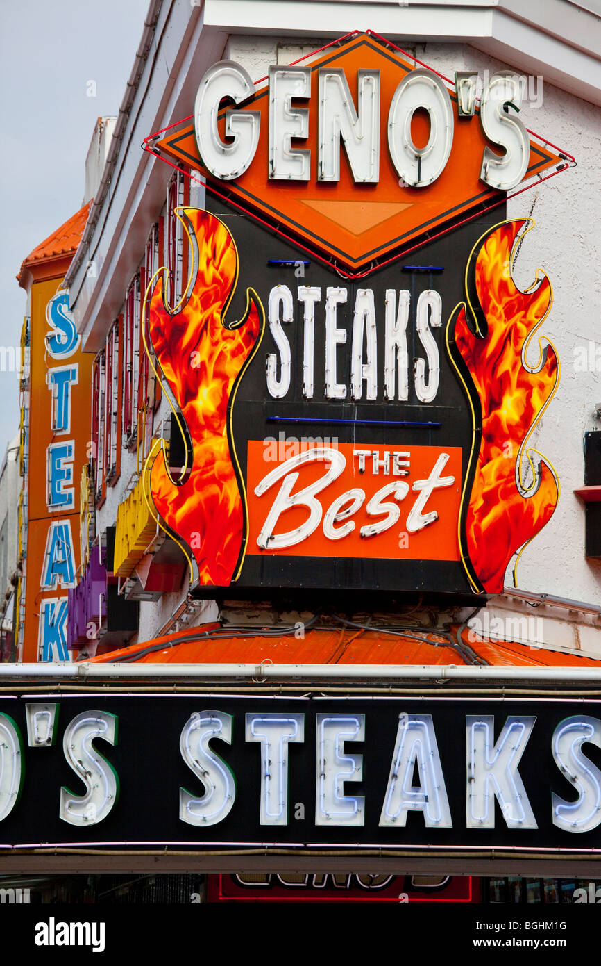Geno's Philly Cheesesteak Sandwhich Shop in Philadelphia, Pennsylvania ...