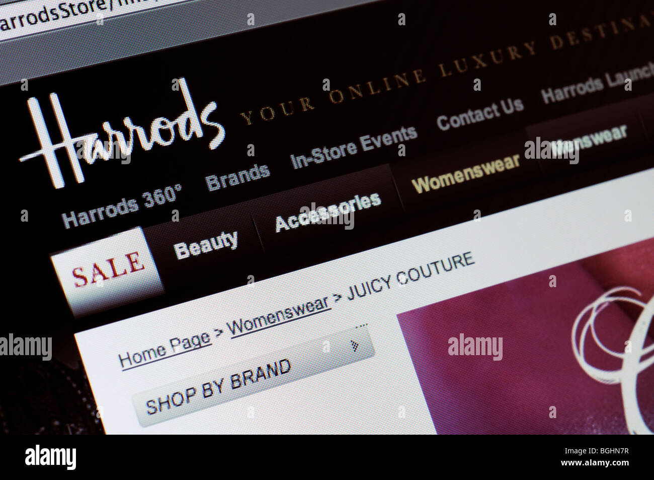Harrods store website Stock Photo - Alamy