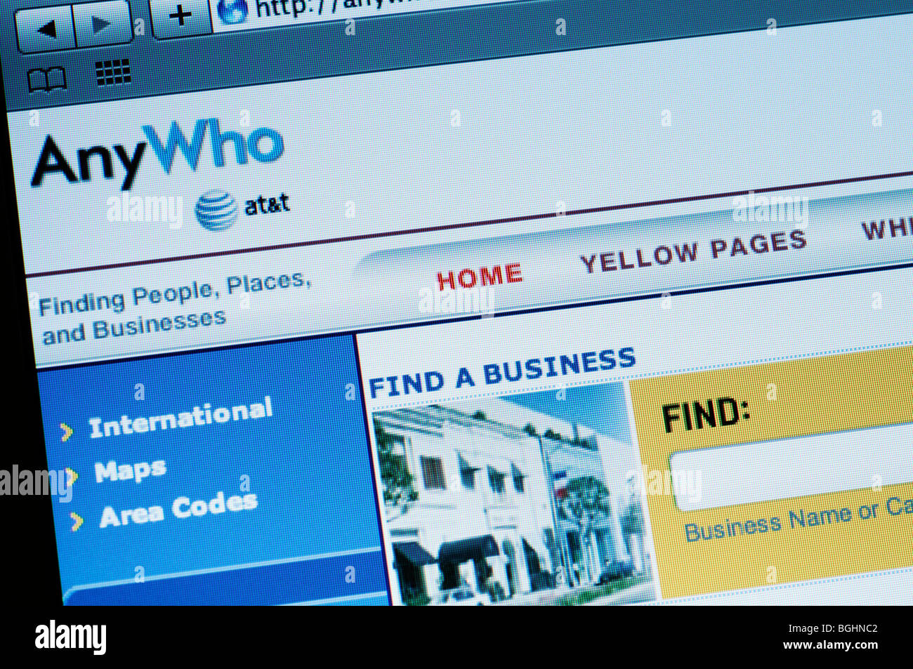 Directory web page hi-res stock photography and images - Alamy