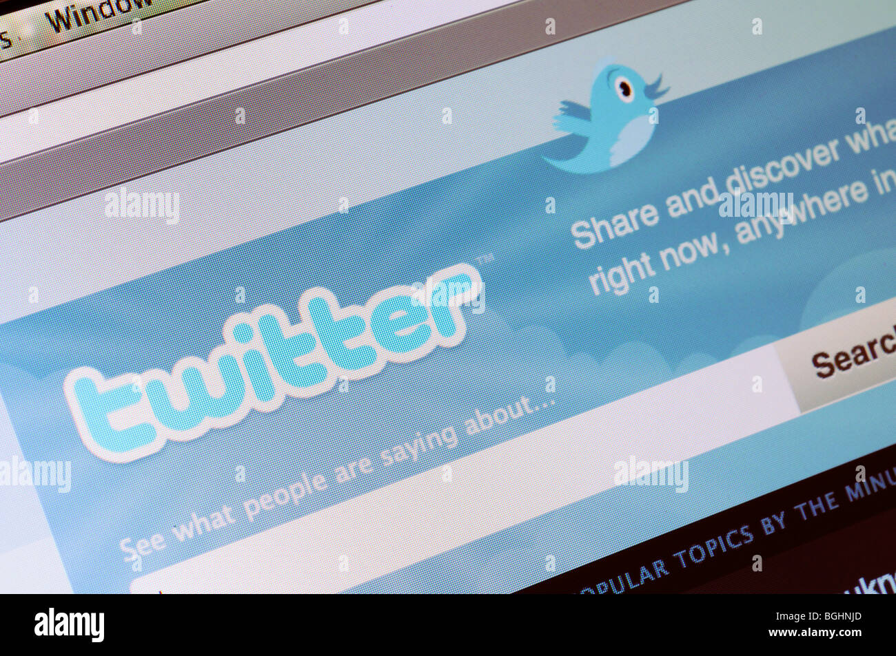Twitter site hi-res stock photography and images - Alamy