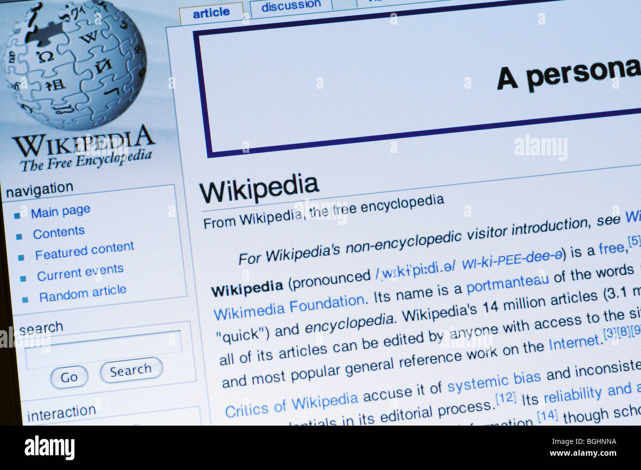 Wikipedia website online encyclopedia hi-res stock photography and ...