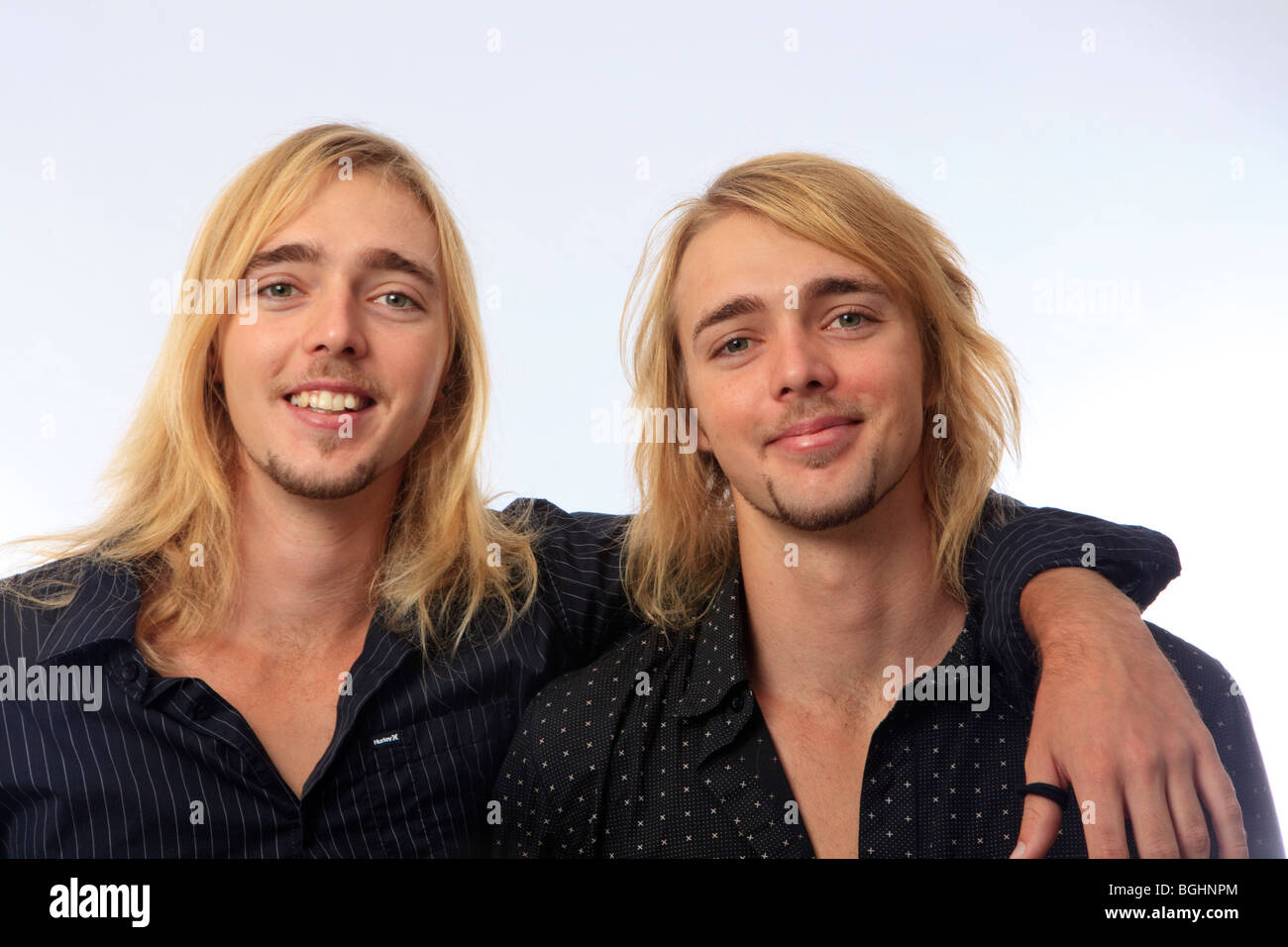 portrait of twin brothers at age twenty Stock Photo - Alamy