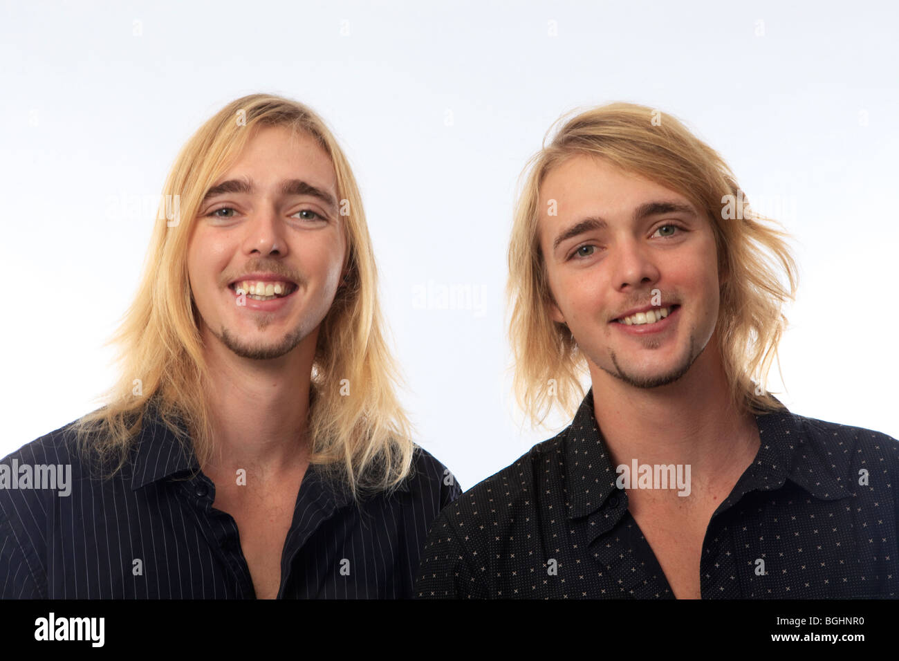 portrait of twin brothers at age twenty Stock Photo - Alamy