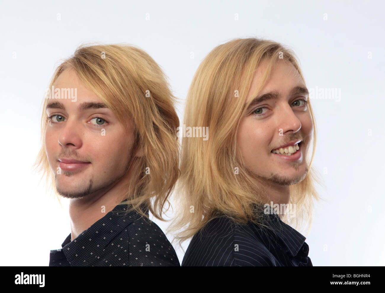 portrait of twin brothers at age twenty Stock Photo - Alamy