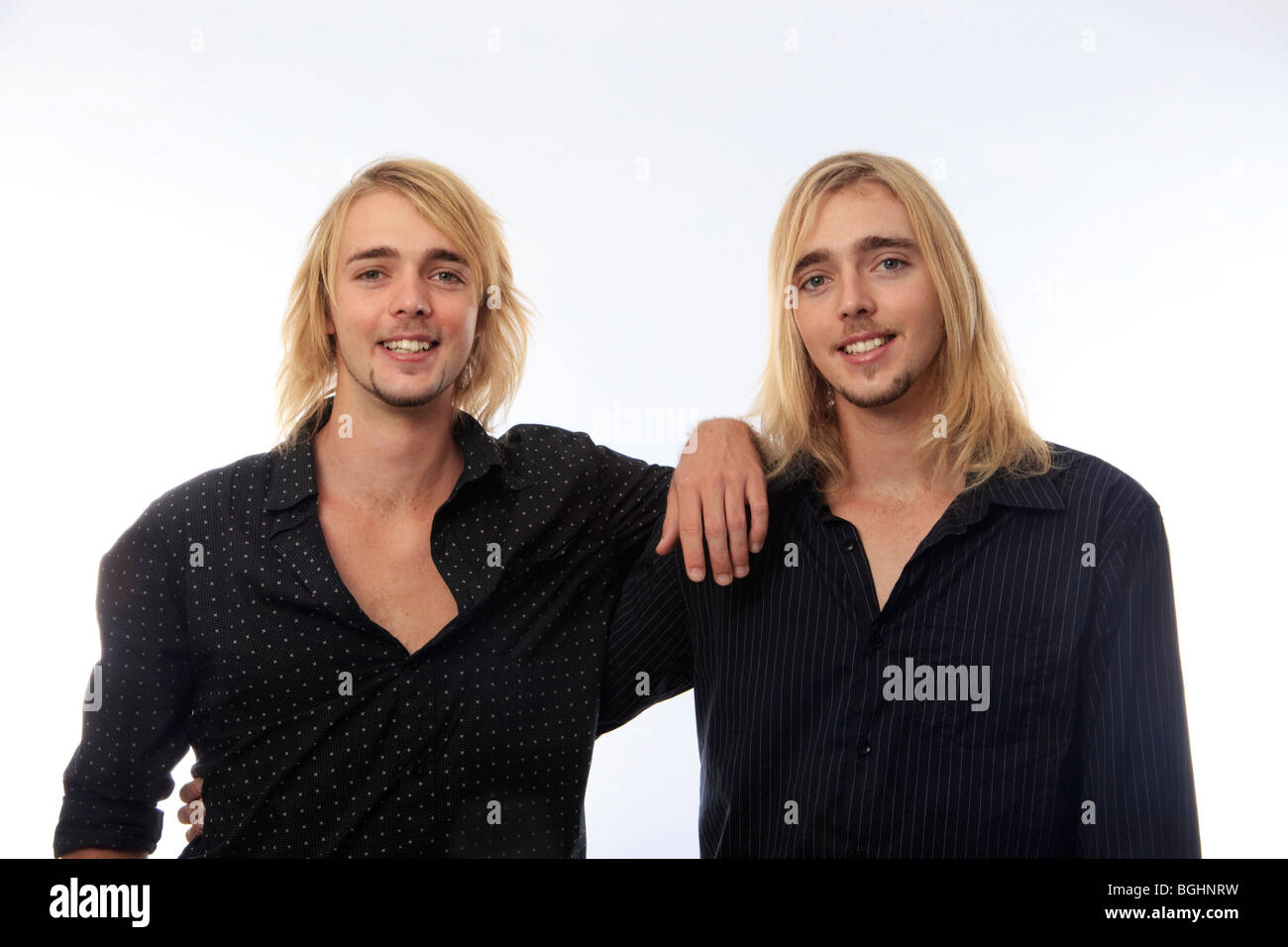 portrait of twin brothers at age twenty Stock Photo - Alamy