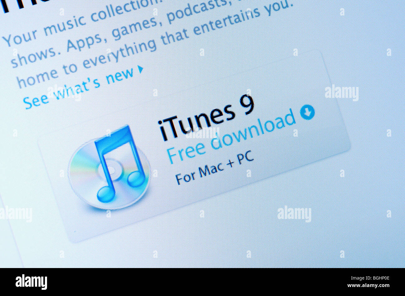 Screenshot of itunes hi-res stock photography and images - Alamy