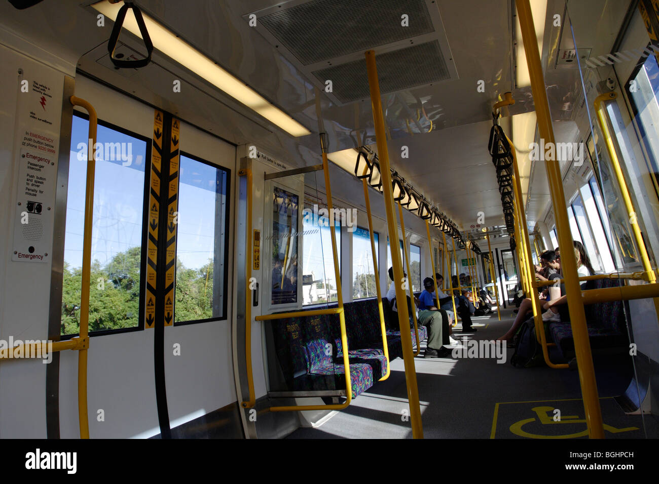 Interior of Transperth train in Perth, Western Australia Stock Photo ...