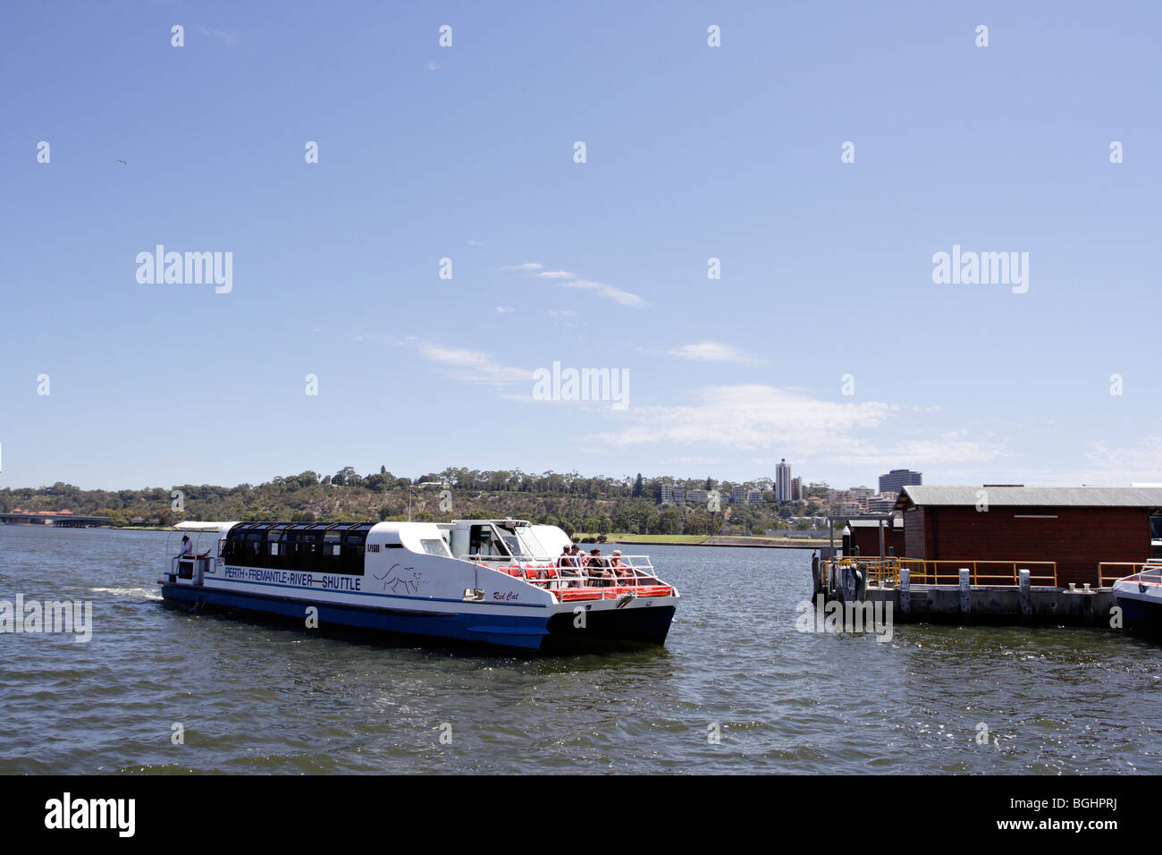 Cruise boat on Swan River in Perth, Western Australia Stock Photo - Alamy