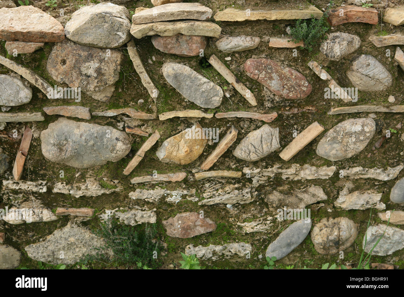 Ancient roman / greek wall near the Leonidaion Ancient Olympia Greece ...