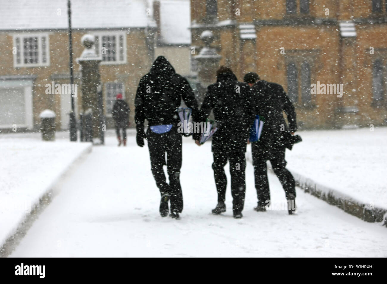 Walking Through Snow Blizzard High Resolution Stock Photography and ...