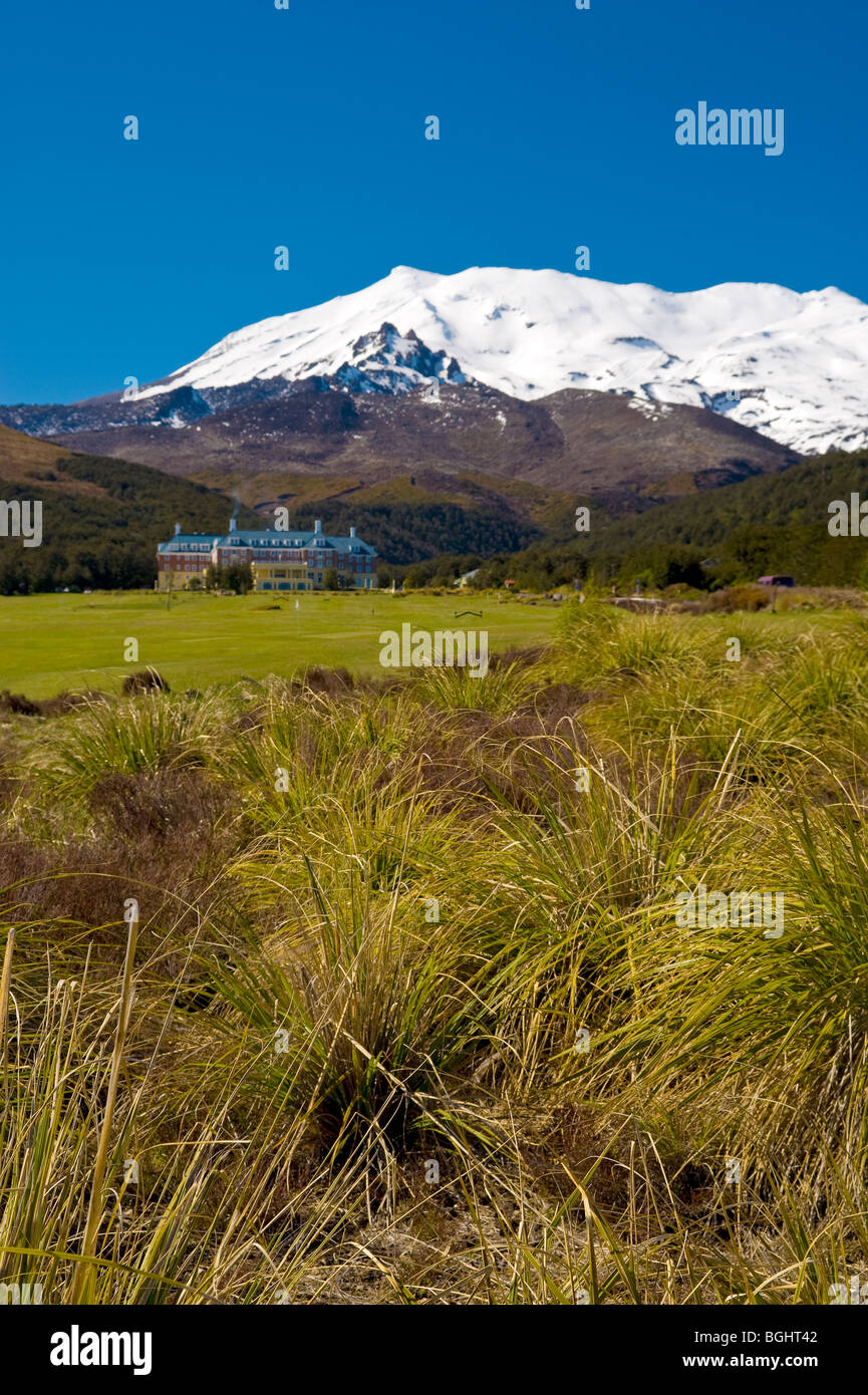Grand Chateau Hotel & Mount Ruapehu, Tongariro National Park, North ...