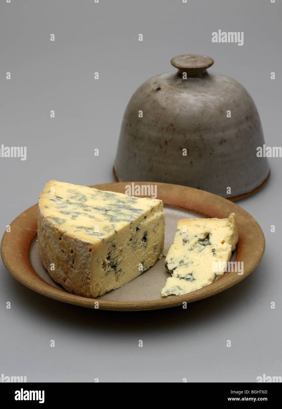 English Stilton Cheese on a pottery ware cheese dish Stock Photo - Alamy