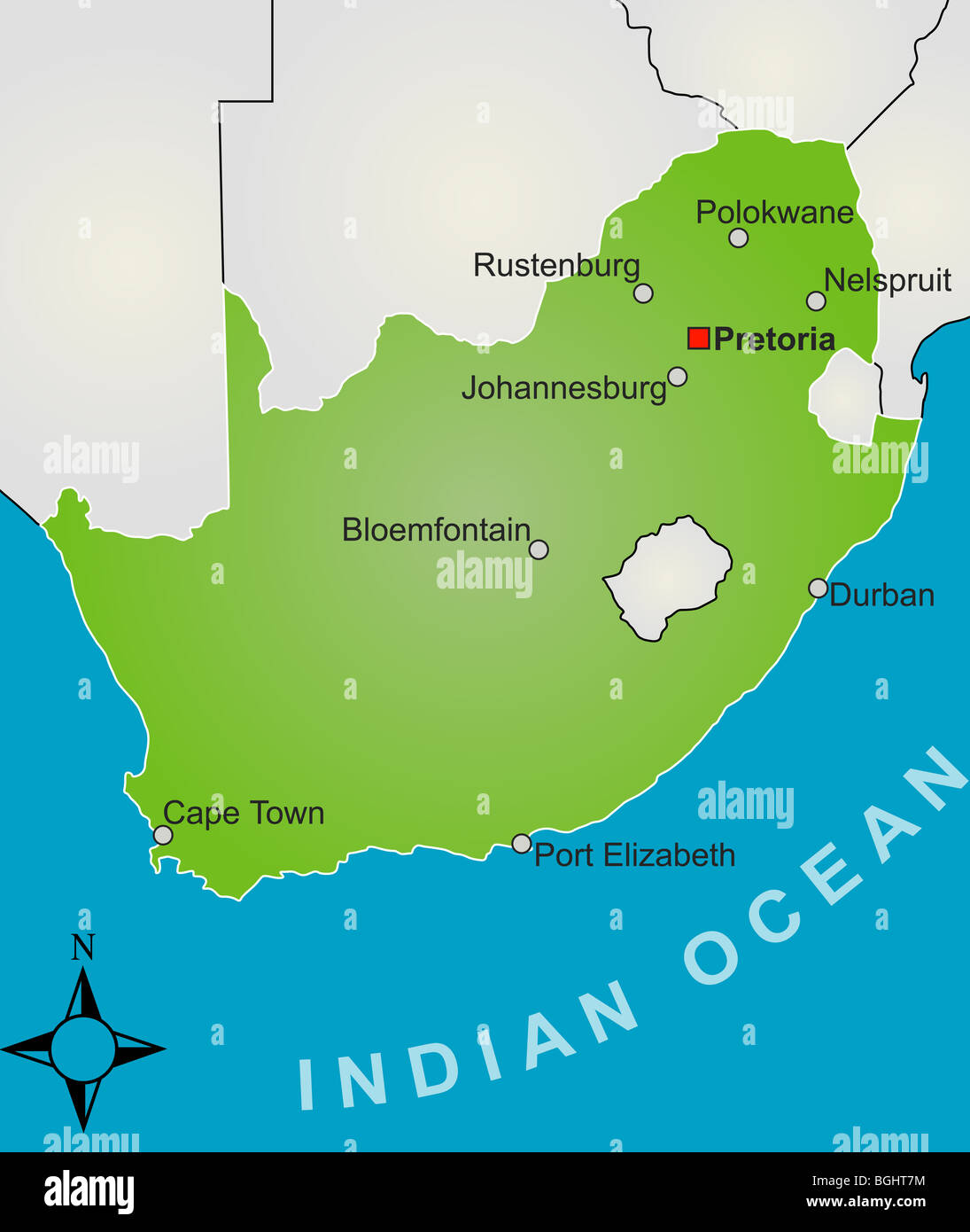 Durban Map South Africa Map Of Southern Africa Identifying The Ports