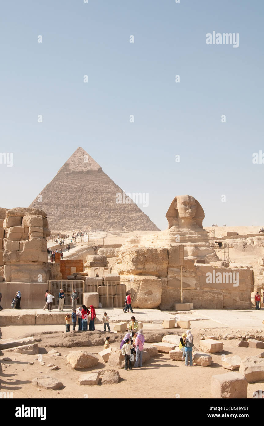 The Sphinx and Pyramids of Giza, Cairo, Egypt, Africa Stock Photo - Alamy