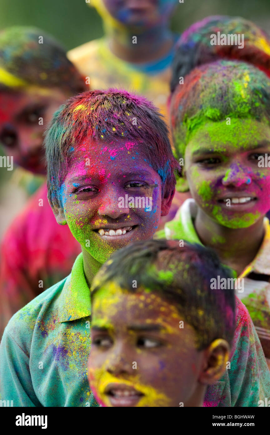 Boy Covered In Coloured Dye High Resolution Stock Photography and ...