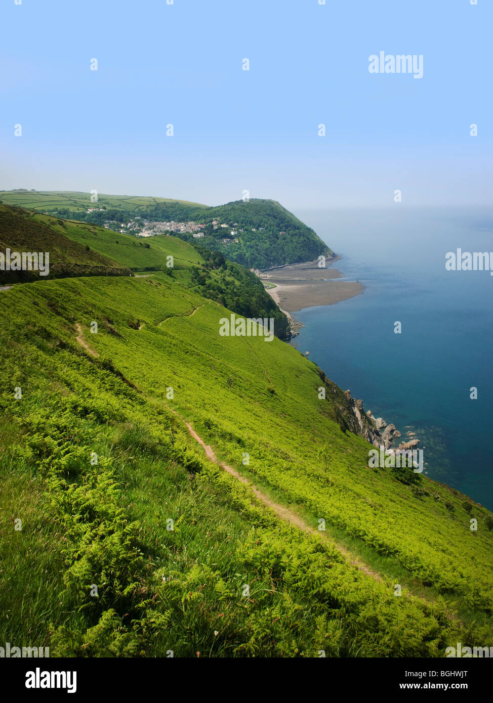 Lynmouth devon hill road hi-res stock photography and images - Alamy