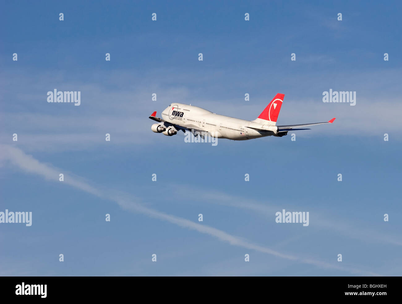 Boeing 747 in flight Stock Photo - Alamy