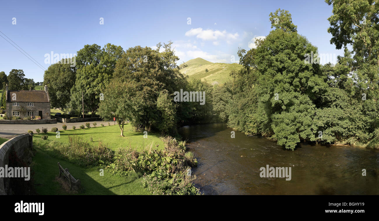england derbyshire peak district national park ilam village Stock Photo ...