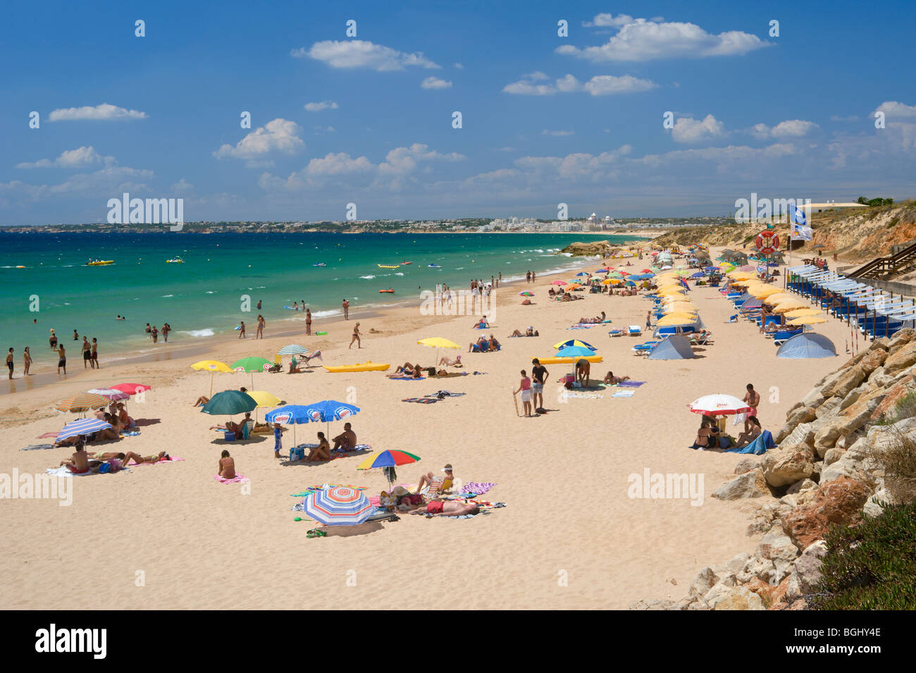 Portugal, the Algarve, Praia da Gale beach between Albufeira and ...