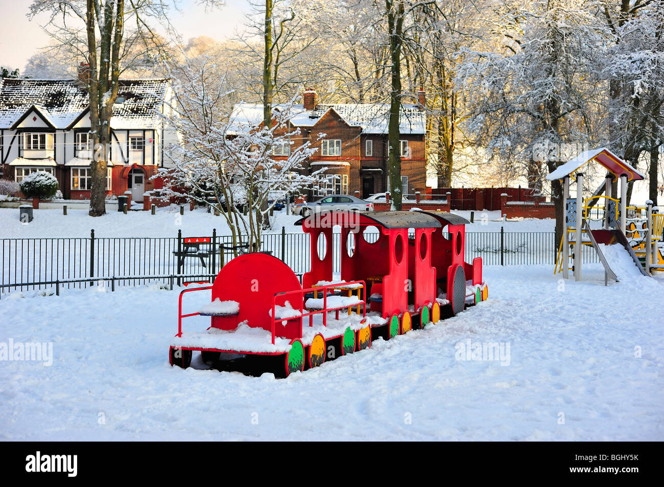Play area winter hi-res stock photography and images - Alamy