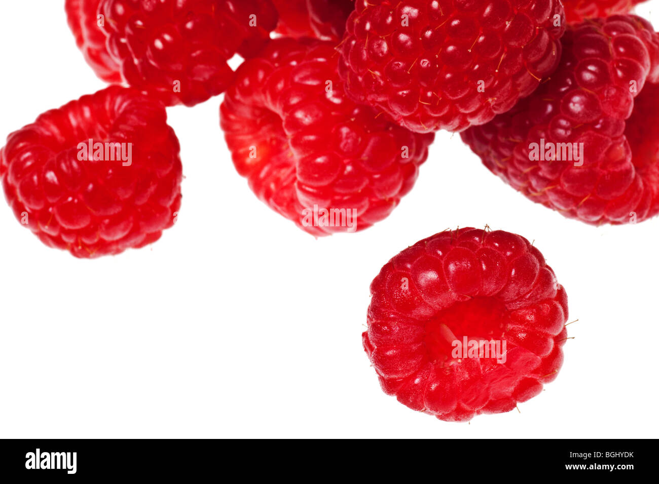 raspberry isolated on a pure white background Stock Photo - Alamy