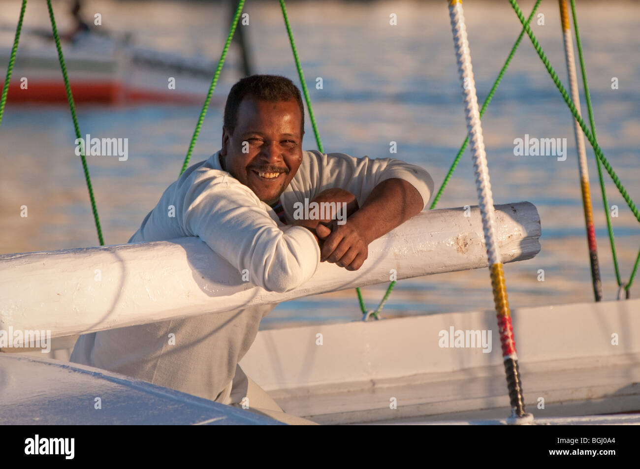 Felucca boats on the Nile in Aswan, Egypt, Africa Stock Photo - Alamy