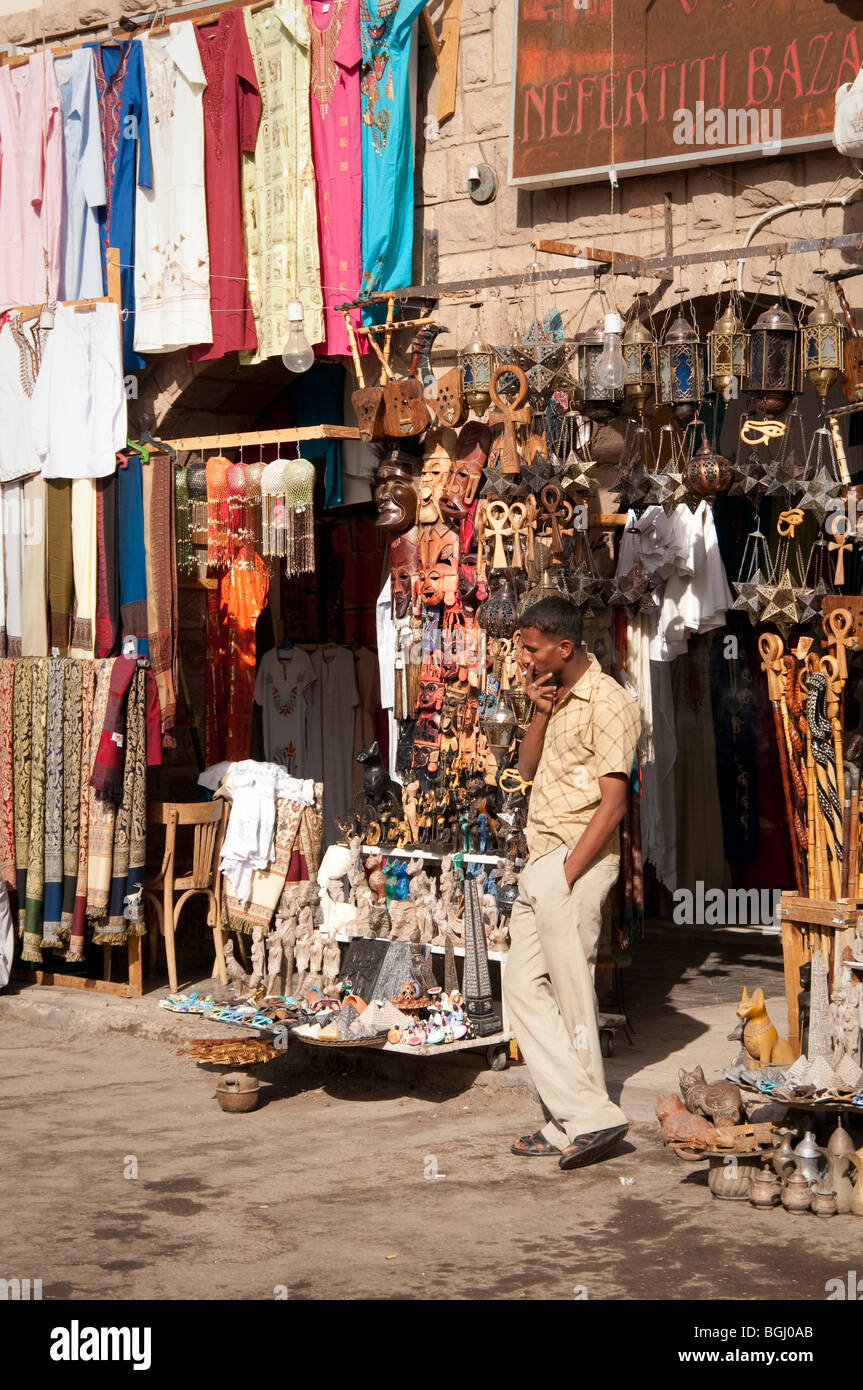 Souvenir stalls in Aswan, Egypt, Africa Stock Photo - Alamy