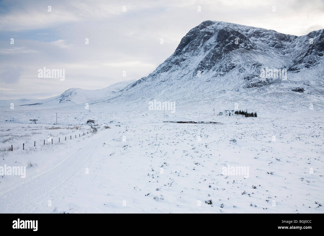 Remote House in Winter, Glen Coe, Scotland Stock Photo - Alamy
