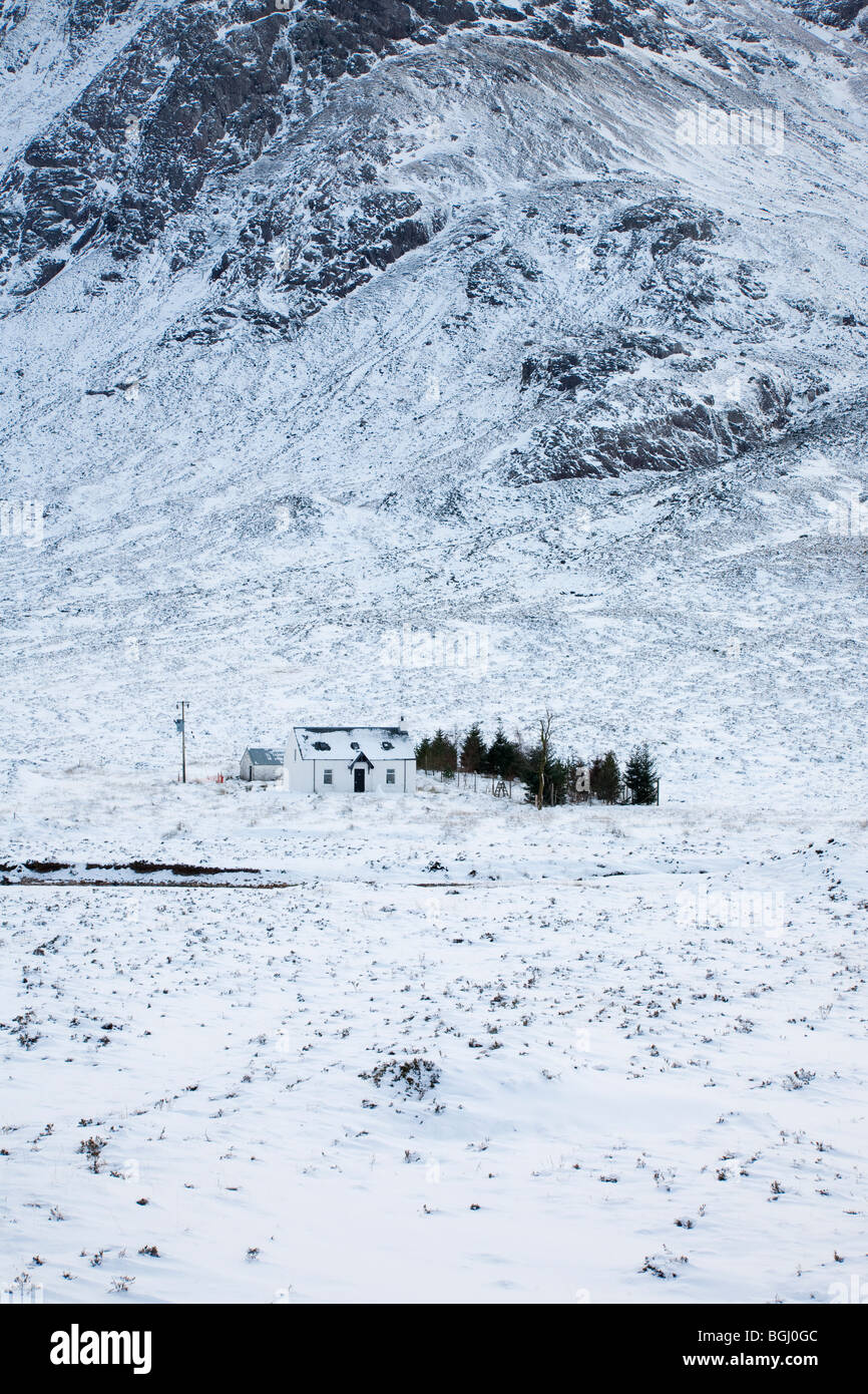 Remote House in Winter, Glen Coe, Scotland Stock Photo - Alamy