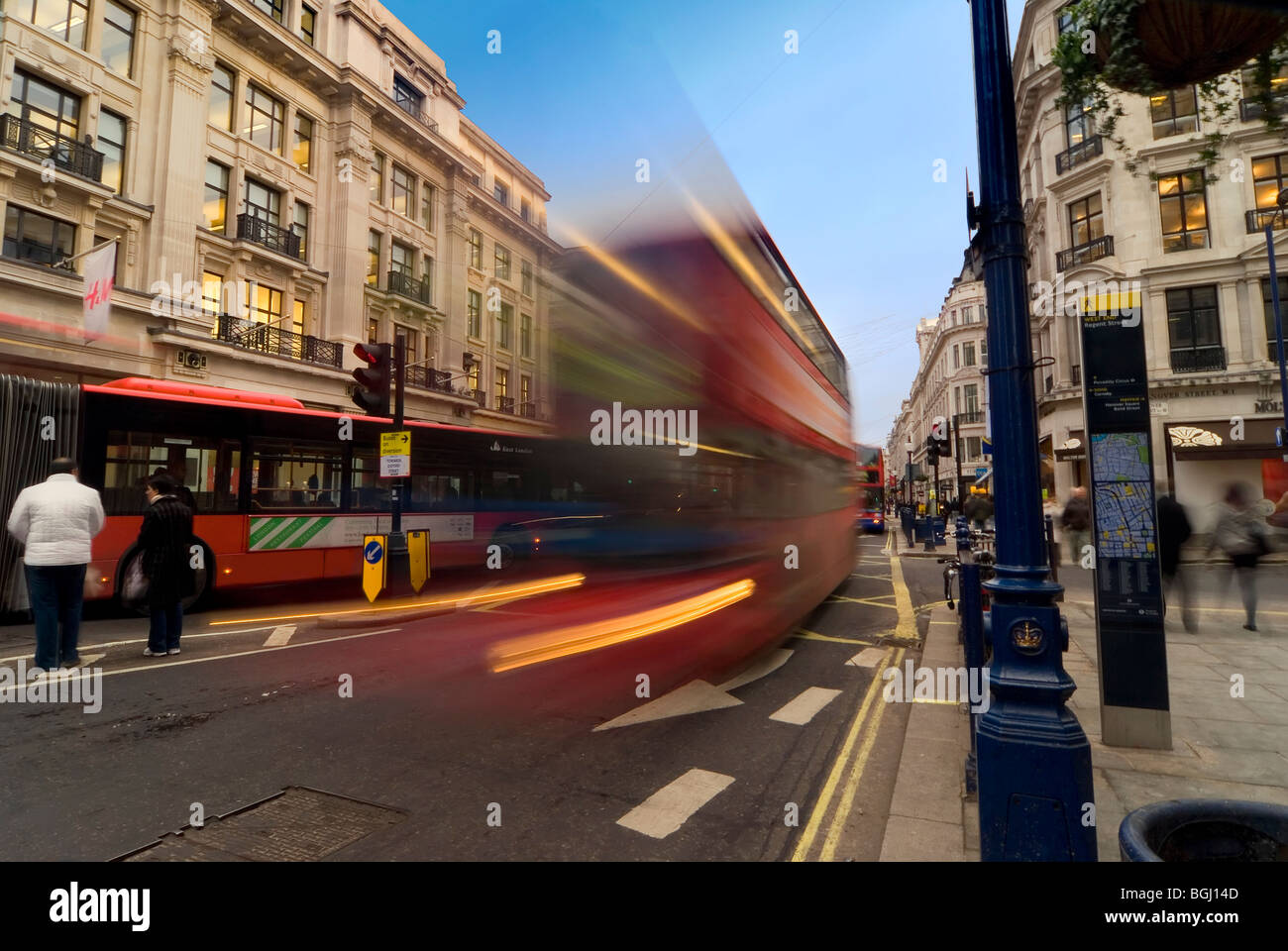 Double decker red buses in central hi-res stock photography and images ...