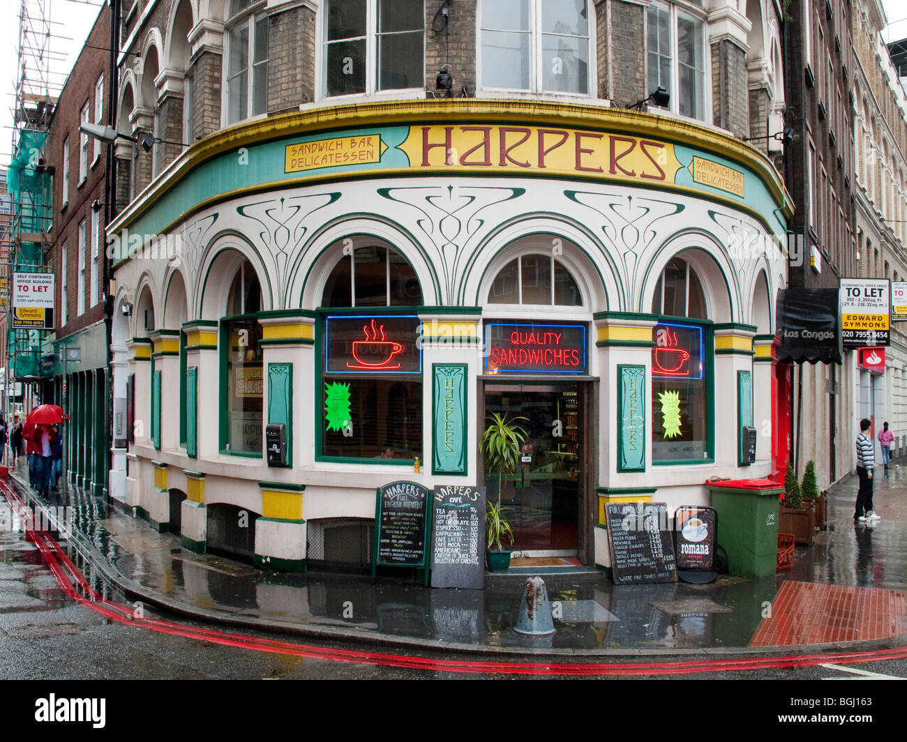 Art Deco style Harpers sandwich Bar and Delicatessen on Soutwark street ...