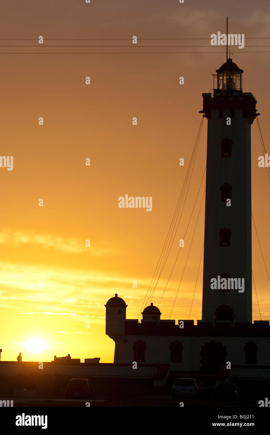El Faro lighthouse in La Serena (Norte Chico), Chile at Dusk Stock ...