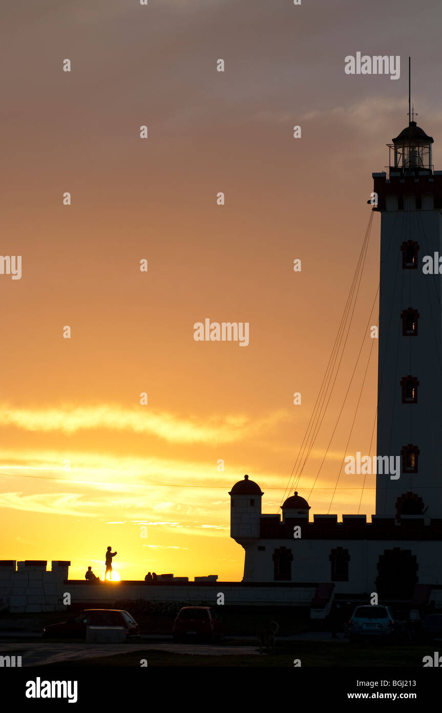 El Faro lighthouse in La Serena (Norte Chico), Chile at Dusk Stock ...