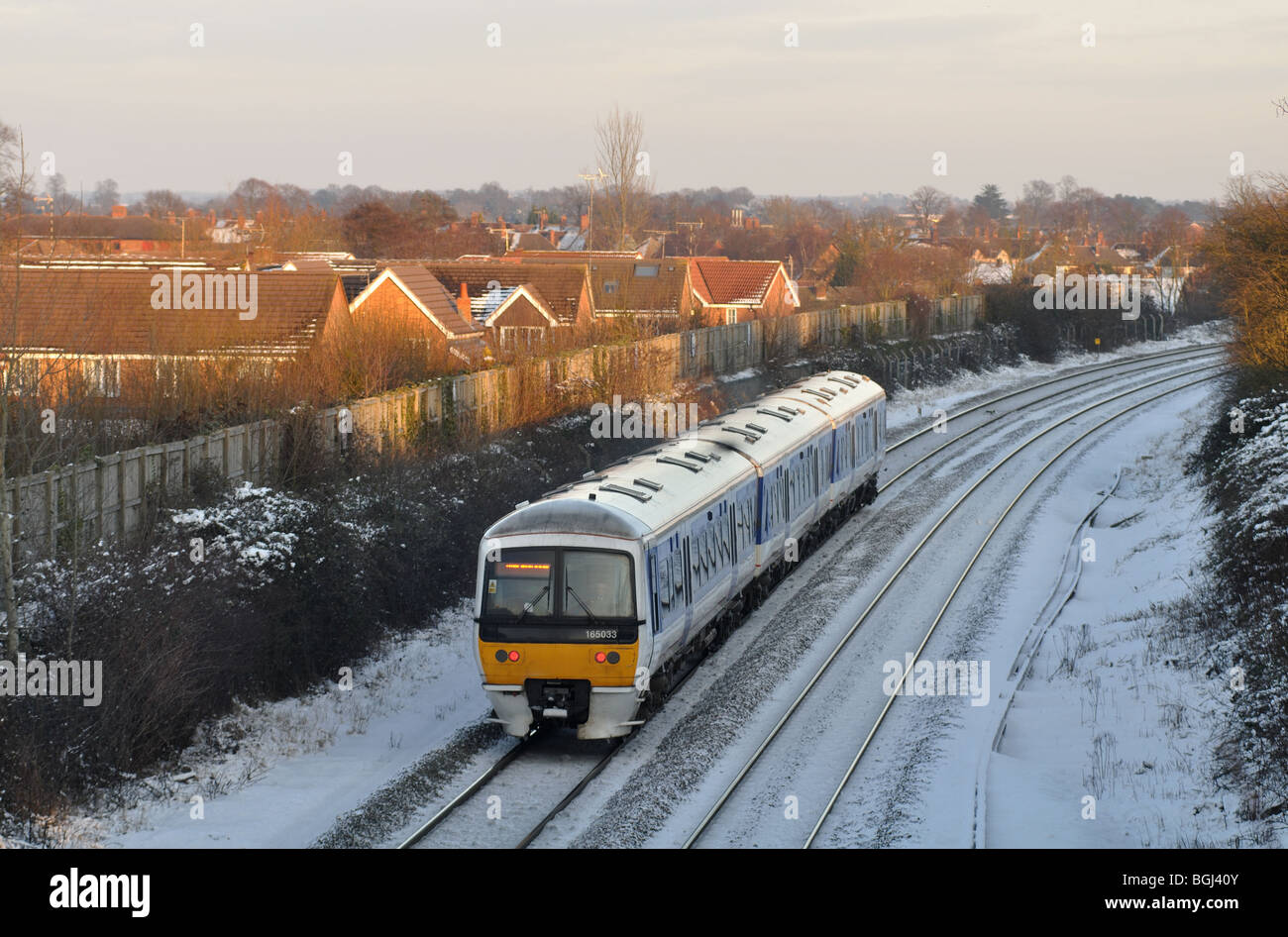 Railways in the snow hi-res stock photography and images - Alamy