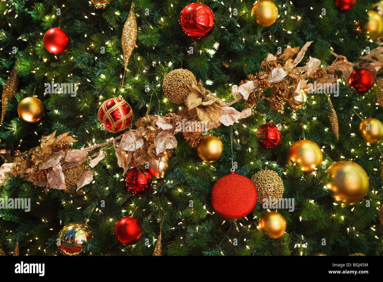 Big red christmas star decoration hi-res stock photography and images ...