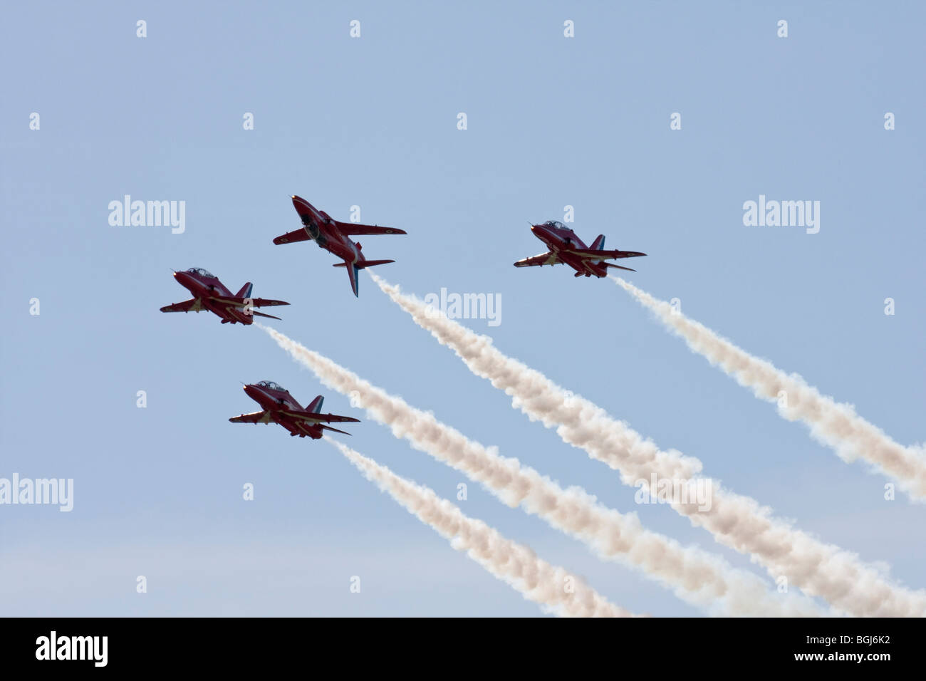 The Red Arrows at RAF Leuchars Airshow 2009, Fife, Scotland Stock Photo ...