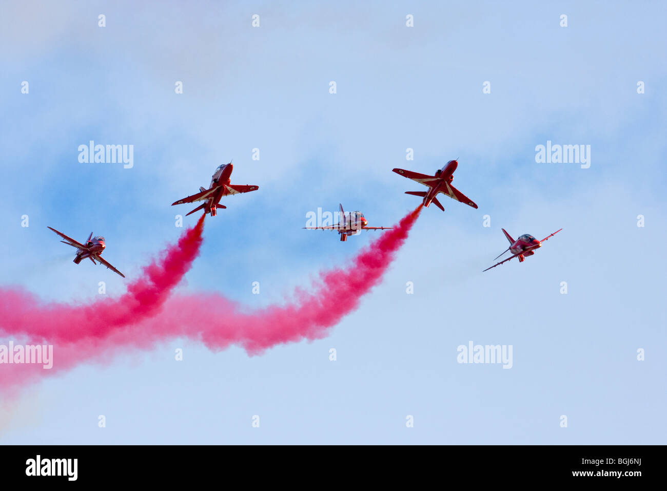 The Red Arrows at RAF Leuchars Airshow 2009, Fife, Scotland Stock Photo ...