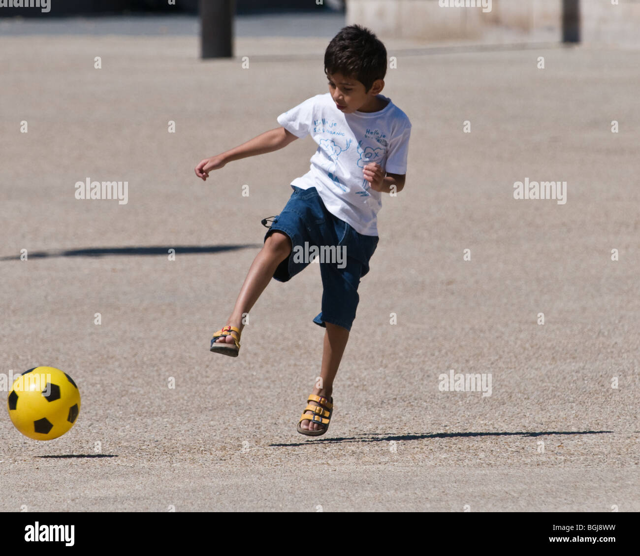 Little Boys Playing Football
