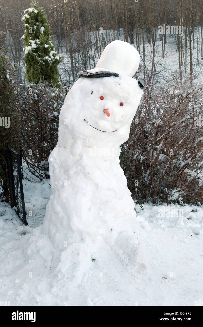 A happy snowman Stock Photo - Alamy