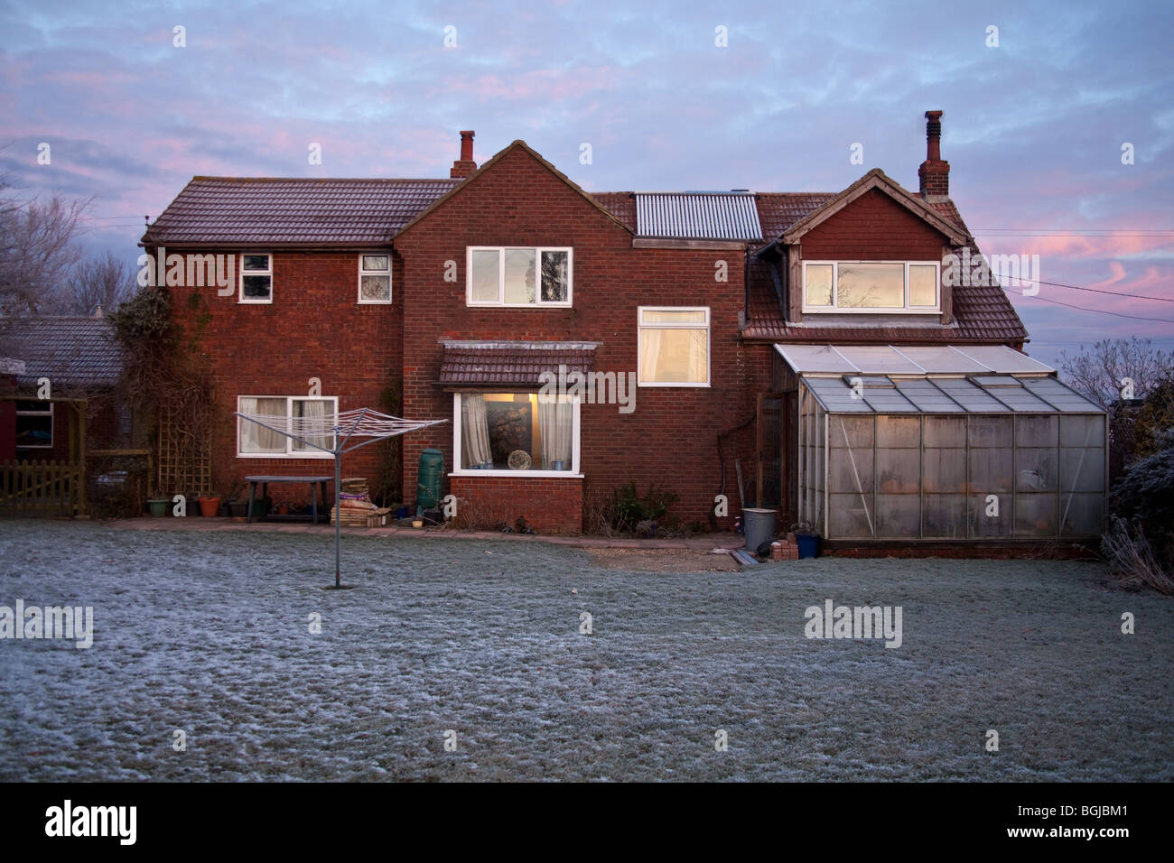 Brick house covered snow hi-res stock photography and images - Alamy